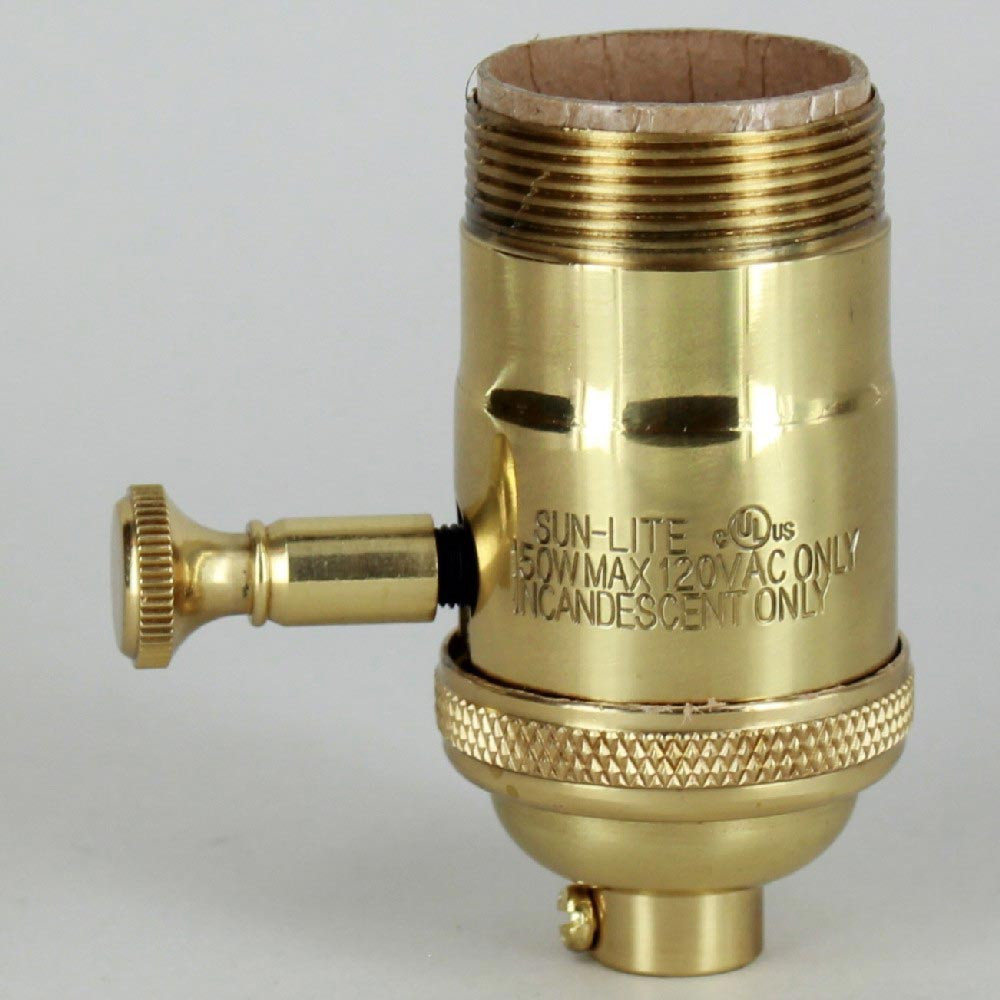 Polished Brass Finish Full Range Dimmer Uno Threaded Shell Socket with ...