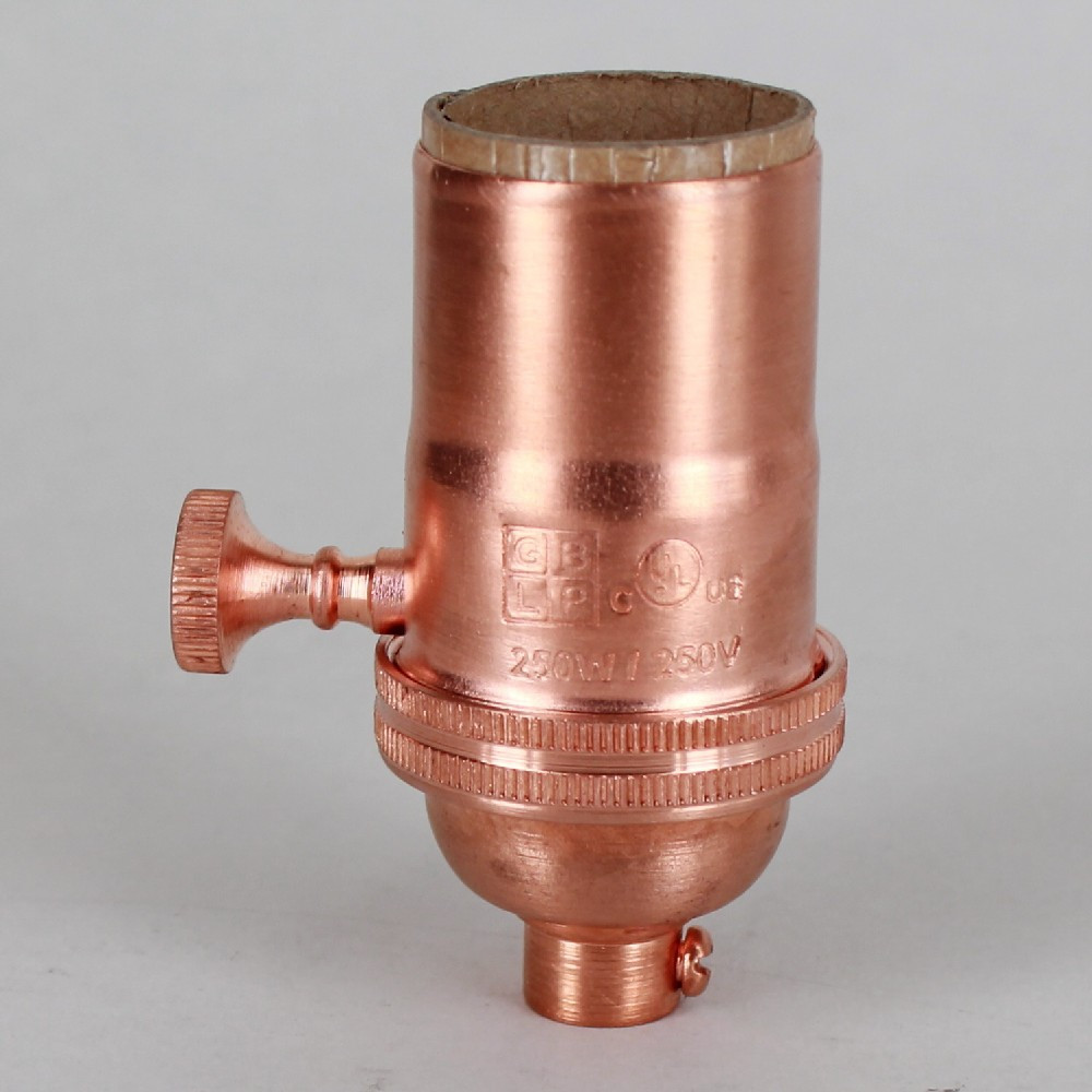 Unfinished Copper E-26 Single Turn Rotary Knob Socket with 1/8ips ...