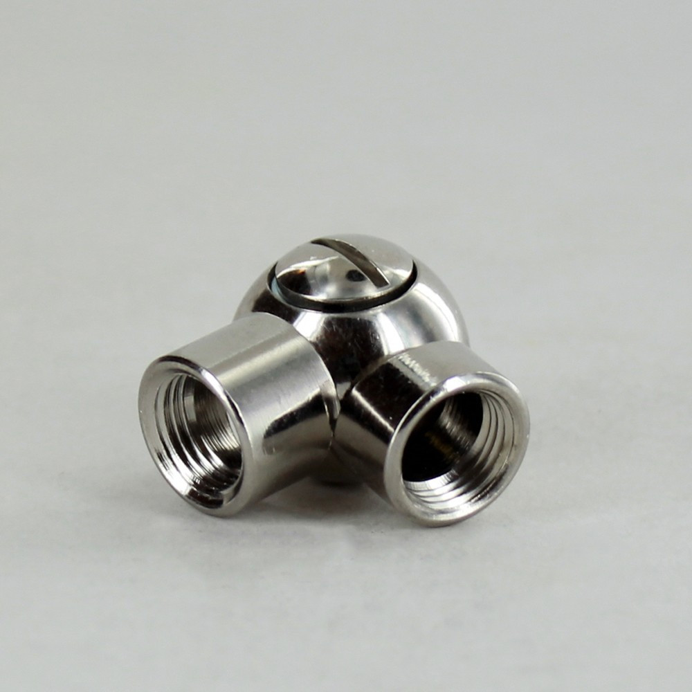 1/8ips Female Threaded Adjustable Friction Swivel - Polished Nickel Finish