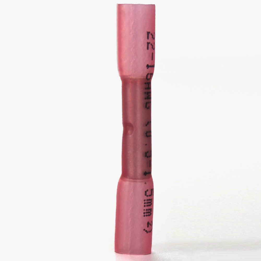 22-16 AWG Red heat-shrink butt splices Connectors