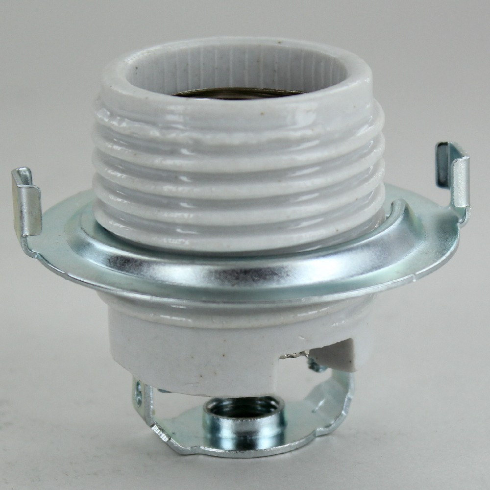 Glazed Porcelain Threaded Skirt E-26 Base Lamp Socket with 1/8ips ...