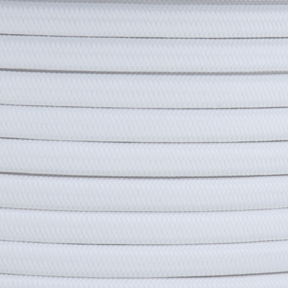 16/2 White SPT-2 Cloth Covered Overbraid Wire