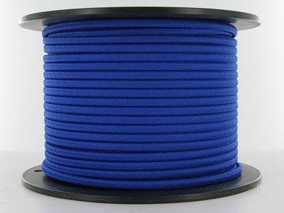 18/2 Blue Rayon Flat Braided Cloth Covered Two Conductor Wire