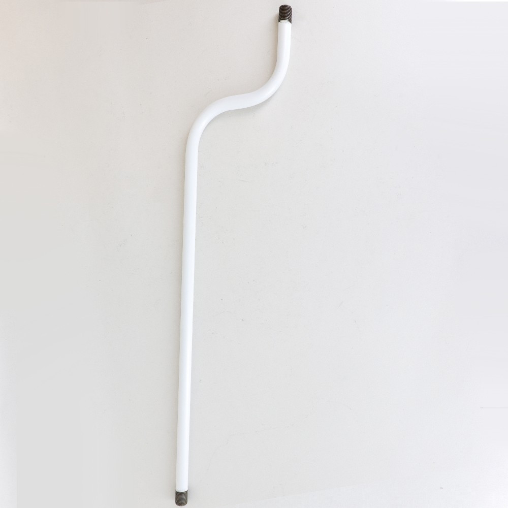 14in. 1/8ips Figurine Pipe with 3-1/4in offset and 1/2 in thread on ...