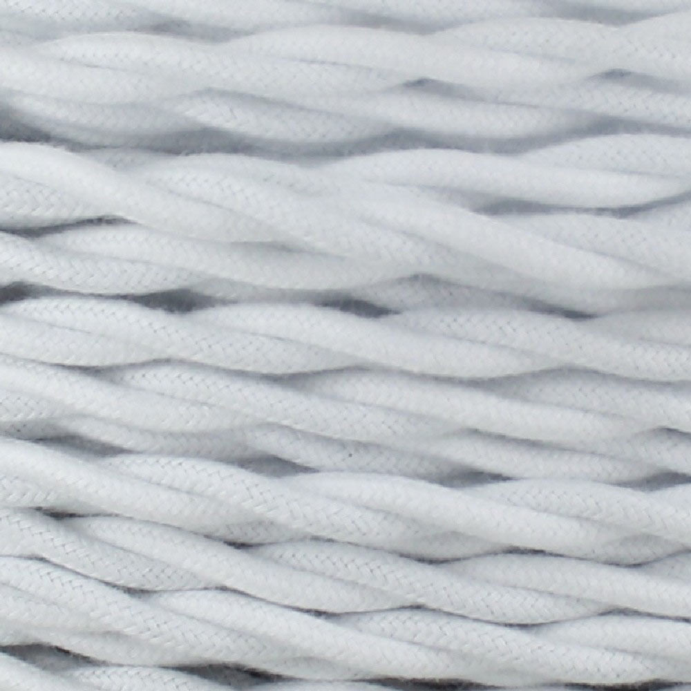 18/2 Twisted White Cotton Cloth Covered Wire