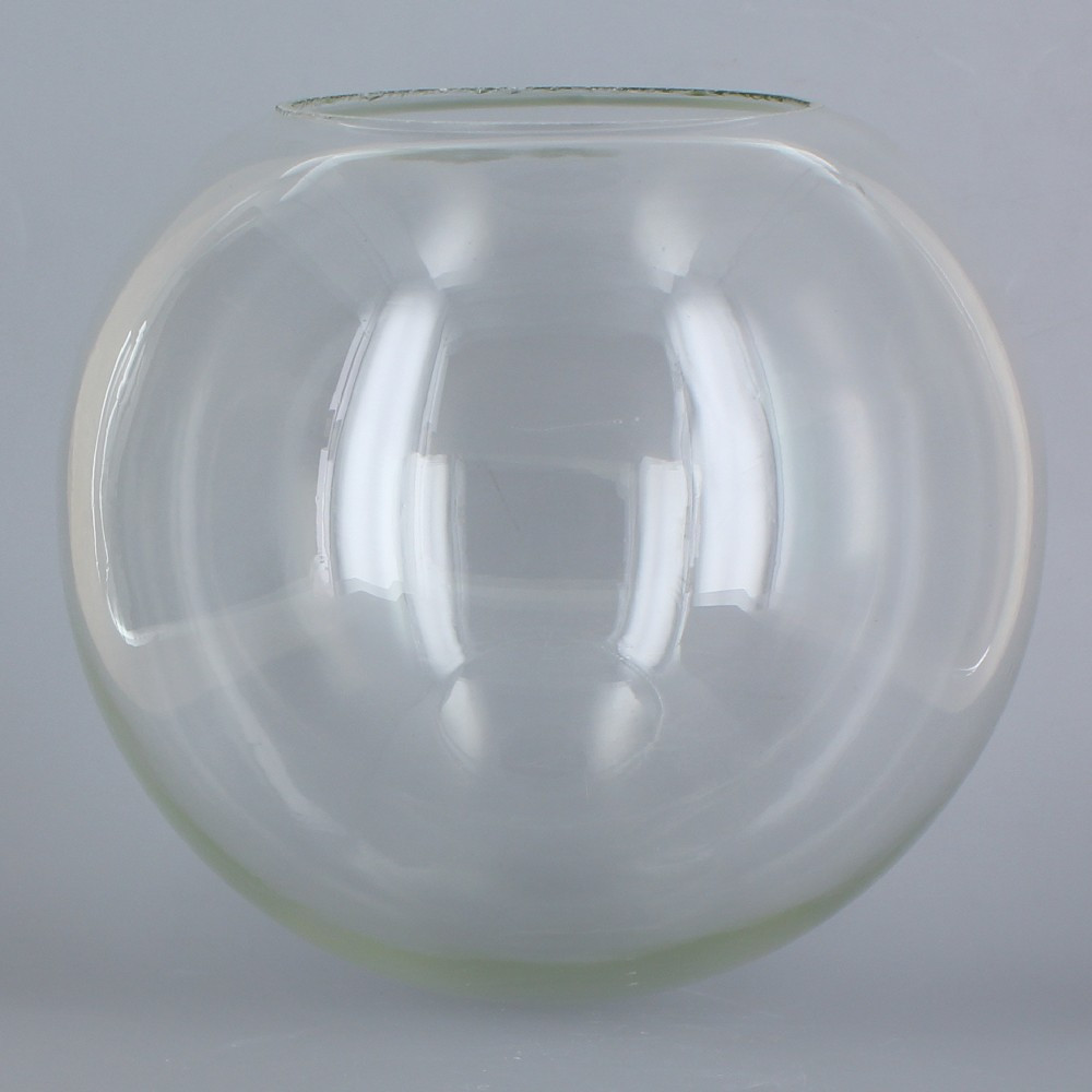 8in Hand Blown Neckless Glass Ball with 4in. Neckless Opening - Clear ...