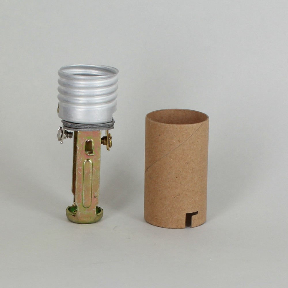 3in. E-26 Base Keyless Socket with 1/8ips. Hickey and Cardboard Insulator