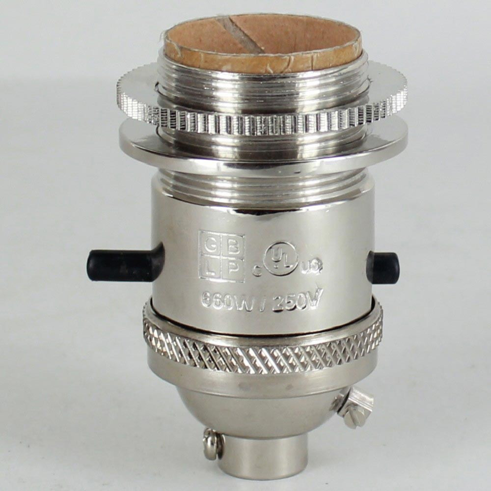 Polished Nickel Uno Threaded Push Through Switch Socket Includes ...