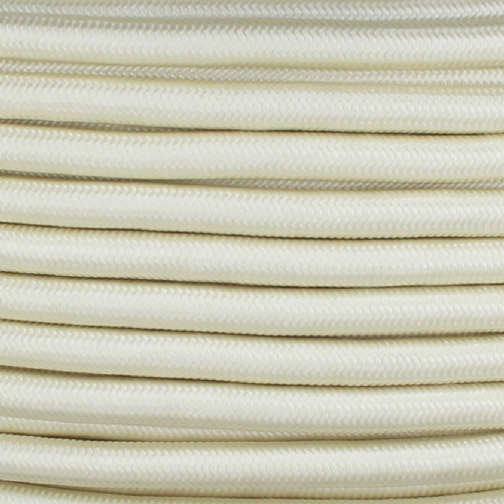 18/3 SVT-B Cream Nylon Fabric Cloth Covered Pendant and Table Lamp Wire