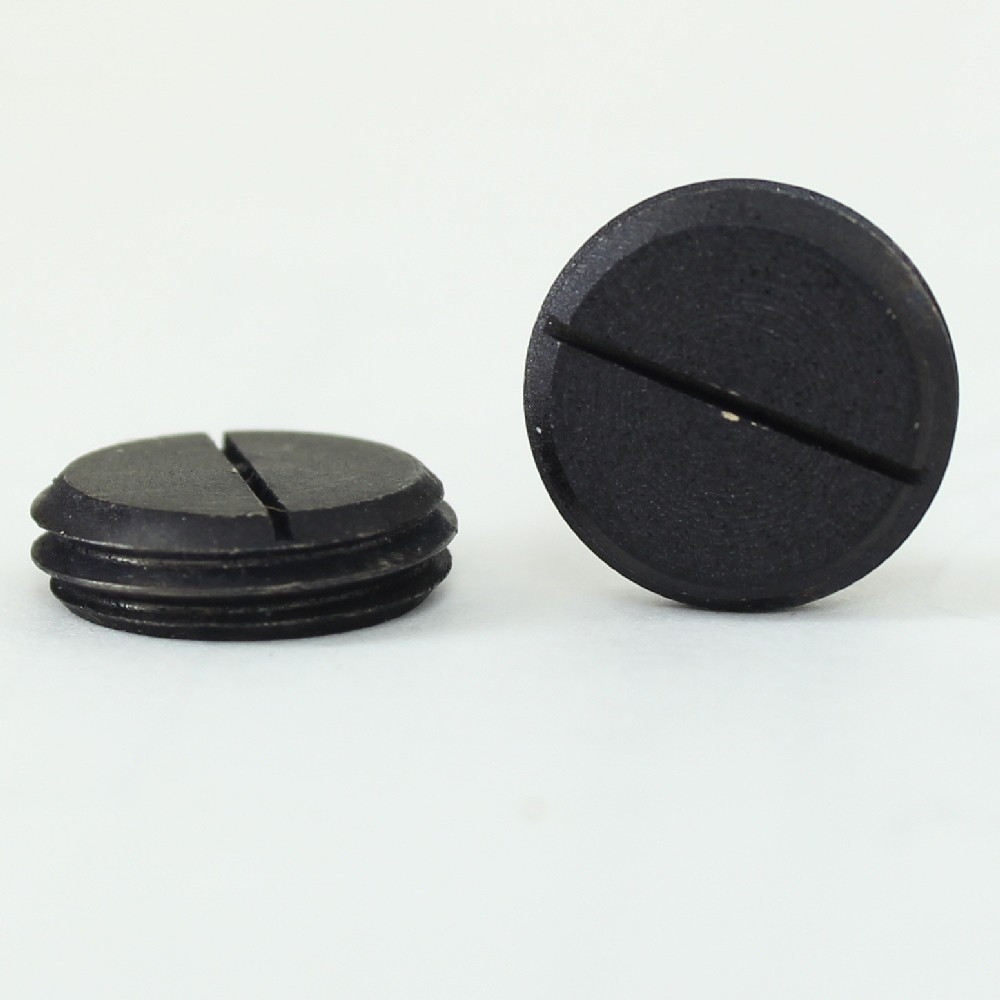 1/4ips Male Threaded - Slotted Plug - Black Powedercoat