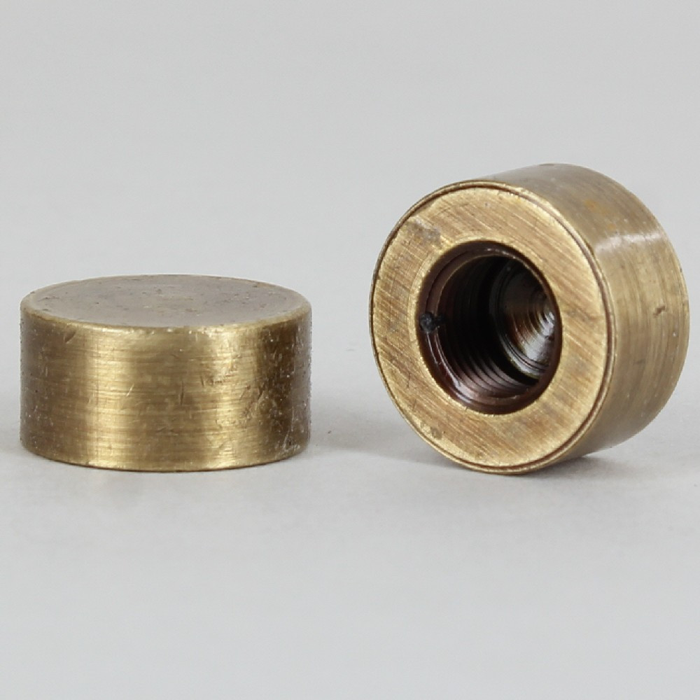 1/8ips - 3/4in x 3/8in - Flat Cap Finial - Antique Brass
