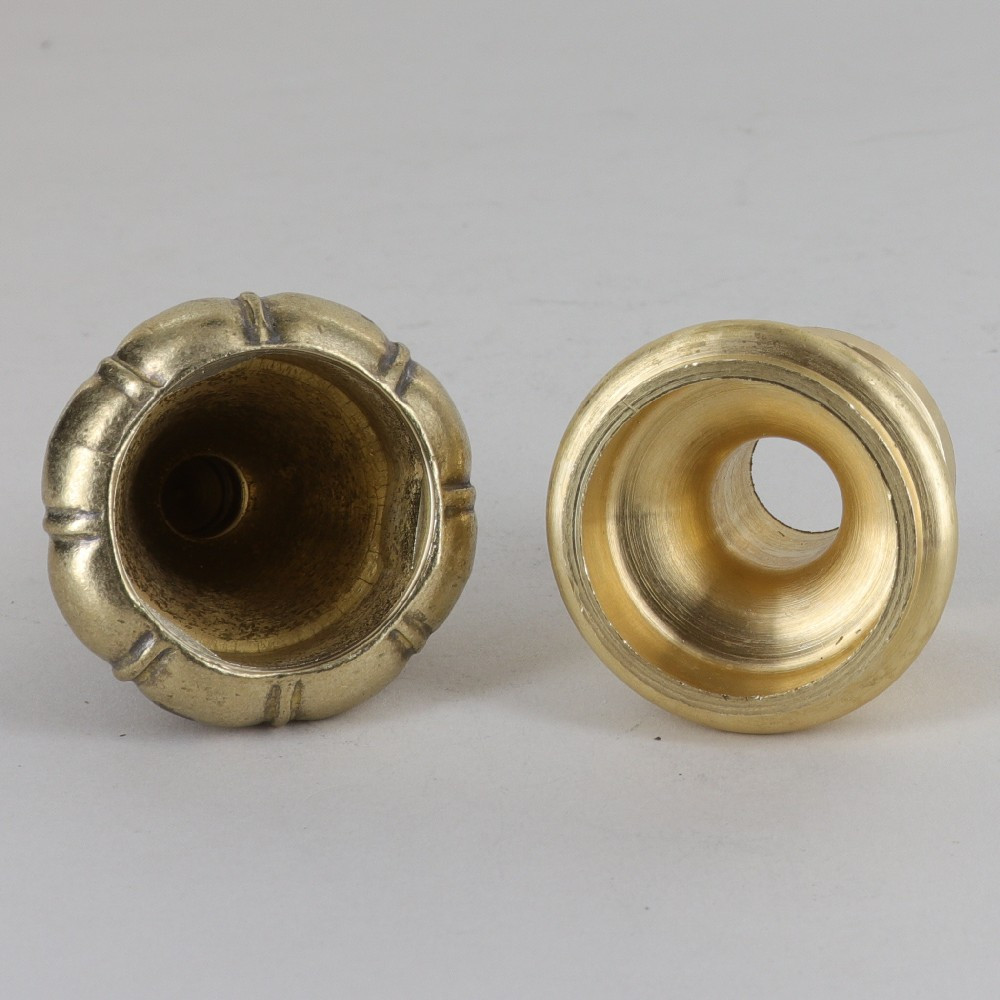 1/8ips Threaded 2 Piece Cast Brass Flat Sided Bullet Finial ...