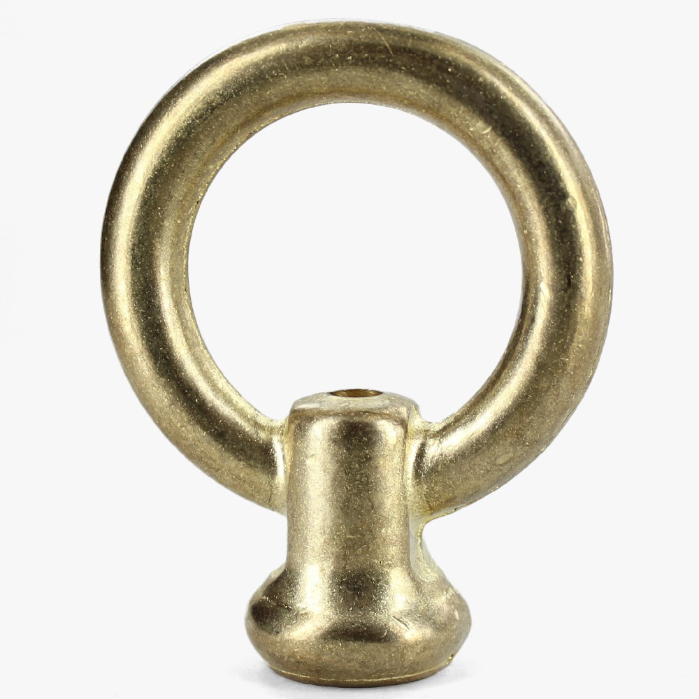 1/2ips - Female Threaded - Solid Brass Loop With Wireway - Unfinished Brass
