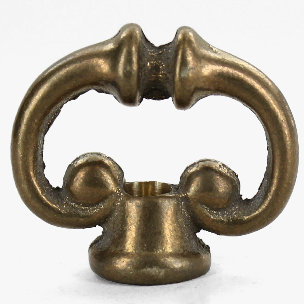 1/8ips. - Female Threaded - Cast Brass Hang Straight Notched Loop with ...