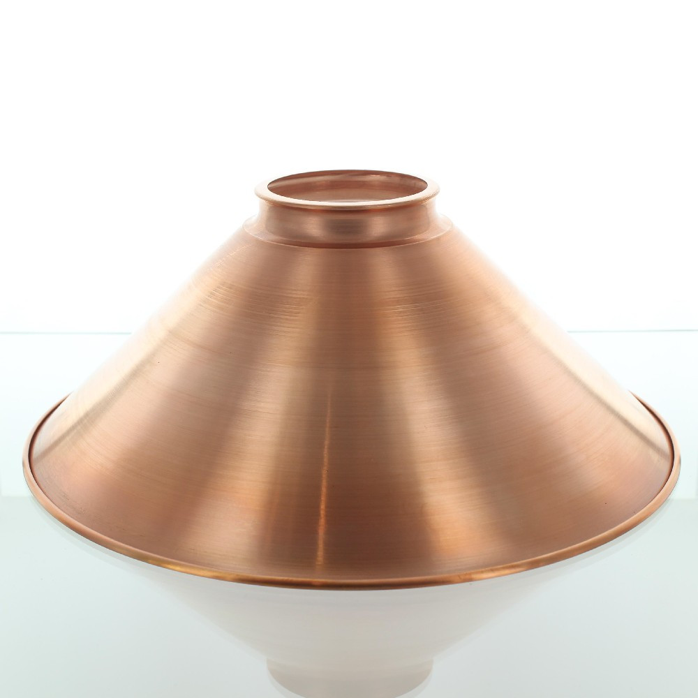 12in. Cone Shade with 3-1/4in. Neck - Unfinished Copper