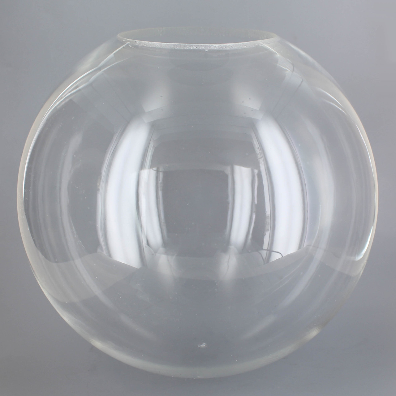 12in Diameter X 5-1/4in Diameter Hole Round Acrylic Neckless Ball - Clear