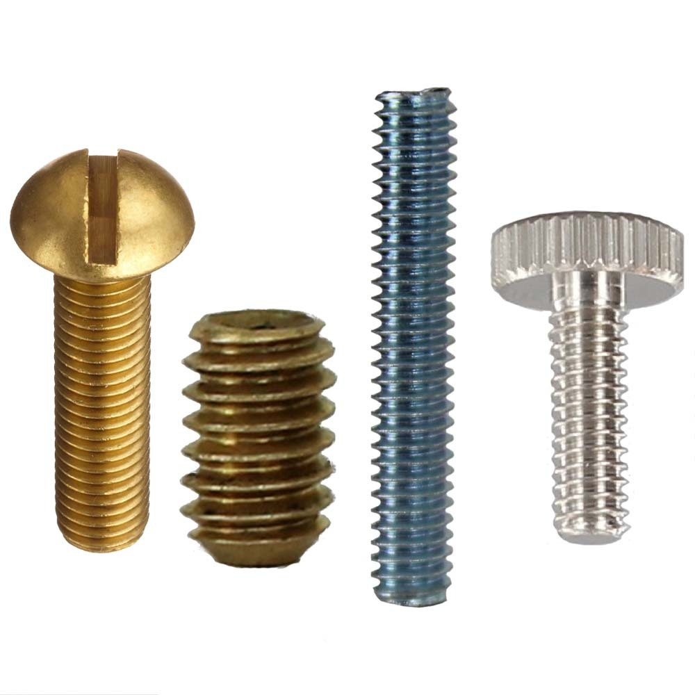 Screws - Studs - Thumb Screws - Slotted Head | Grand Brass Lamp Parts, LLC.