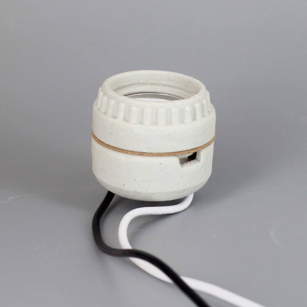 Leviton - E-26 Base Porcelain Keyless Socket 2-Piece Ring Type with ...