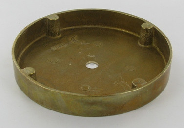 Cast Decorative Back Plate With 1/8ips Slip Center Hole - Unfinished Brass