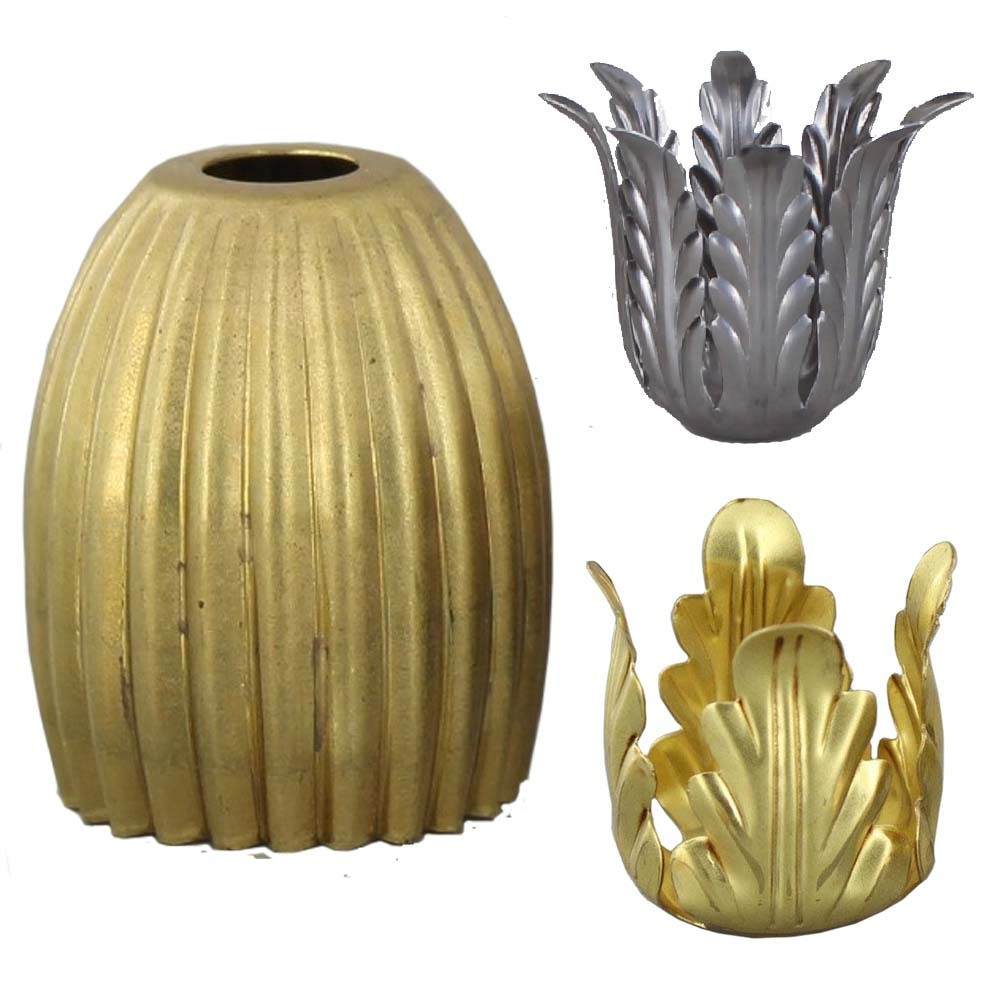 Spun & Stamped Lamp Socket Cups | Grand Brass Lamp Parts, LLC.