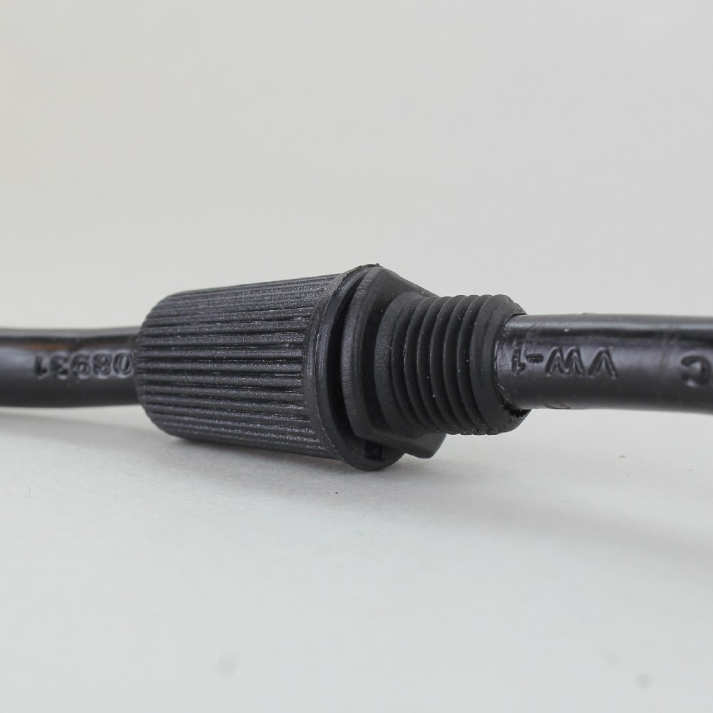 1/8ips. Male Threaded Plastic Strain Relief - Black | Grand Brass Lamp ...