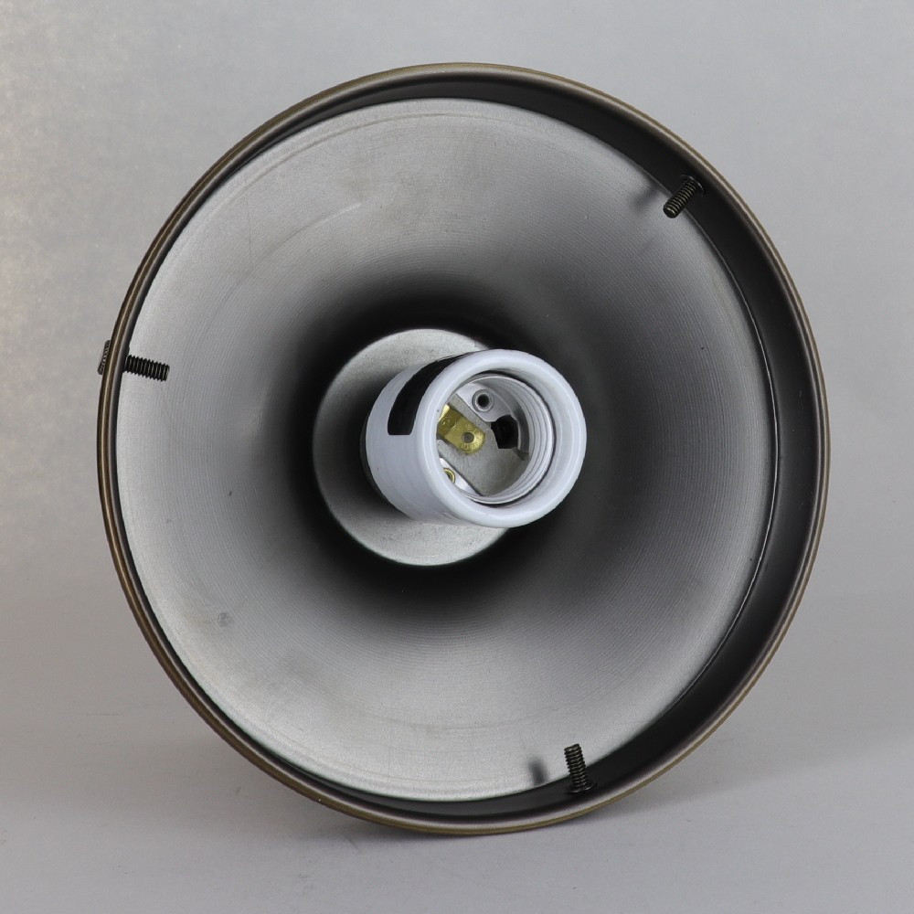 6in. Fitter Semi-Flush Lighting Fixture - Antique Brass