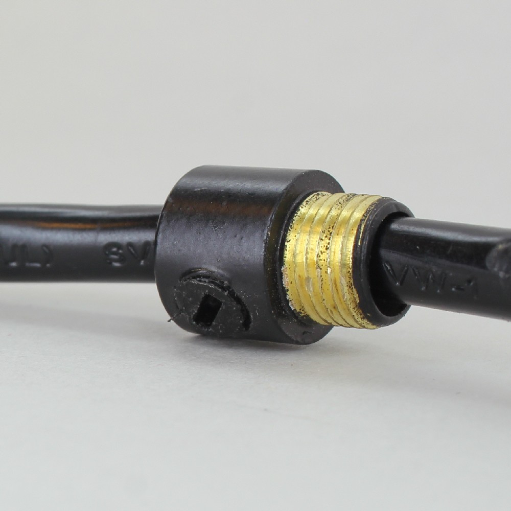 1/8ips. Male Threaded Strain Relief with Nylon Set Screw - Black Powder ...