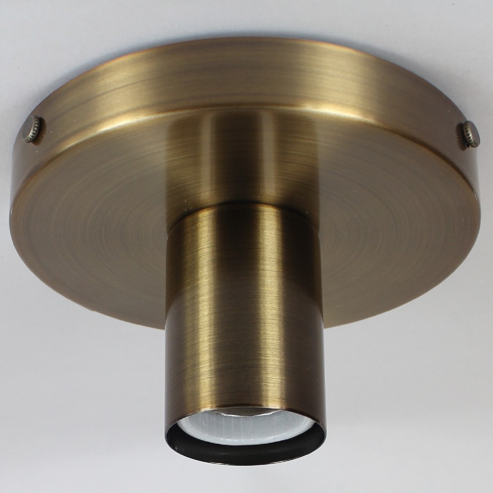 1 Light Flush Surface Mount Fixture - Antique Brass