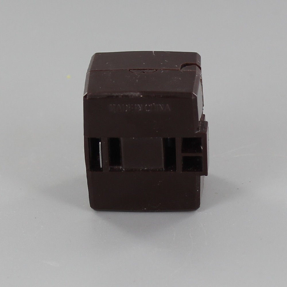 Brown - 2-Prong, Non-Polarized, Non-Grounding, Phenolic Lamp Plug with ...