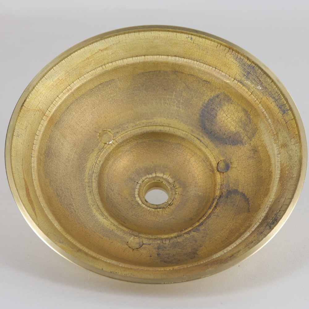 Cast Decorative Back Plate With 1/8ips Slip Center Hole - Unfinished Brass