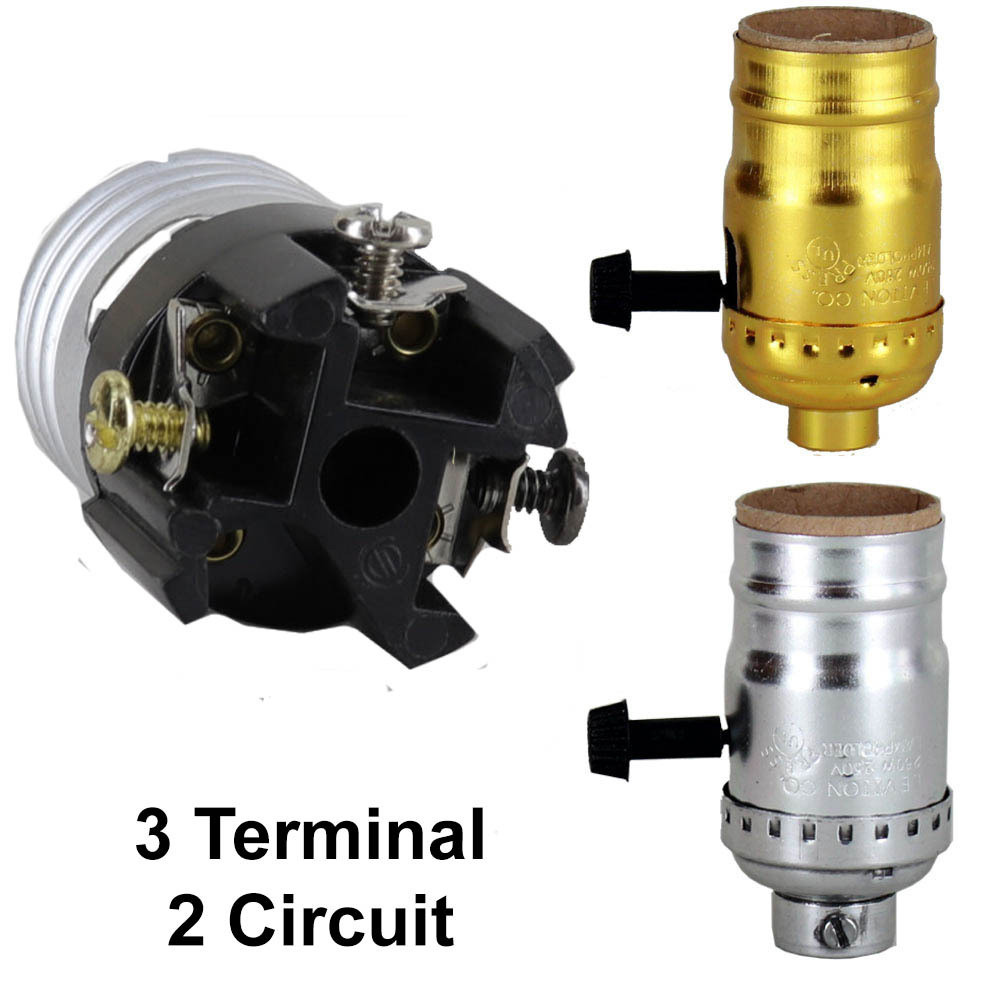 Medium Base E-26 Metal Shell Lamp Sockets | Grand Brass Lamp Parts, LLC.