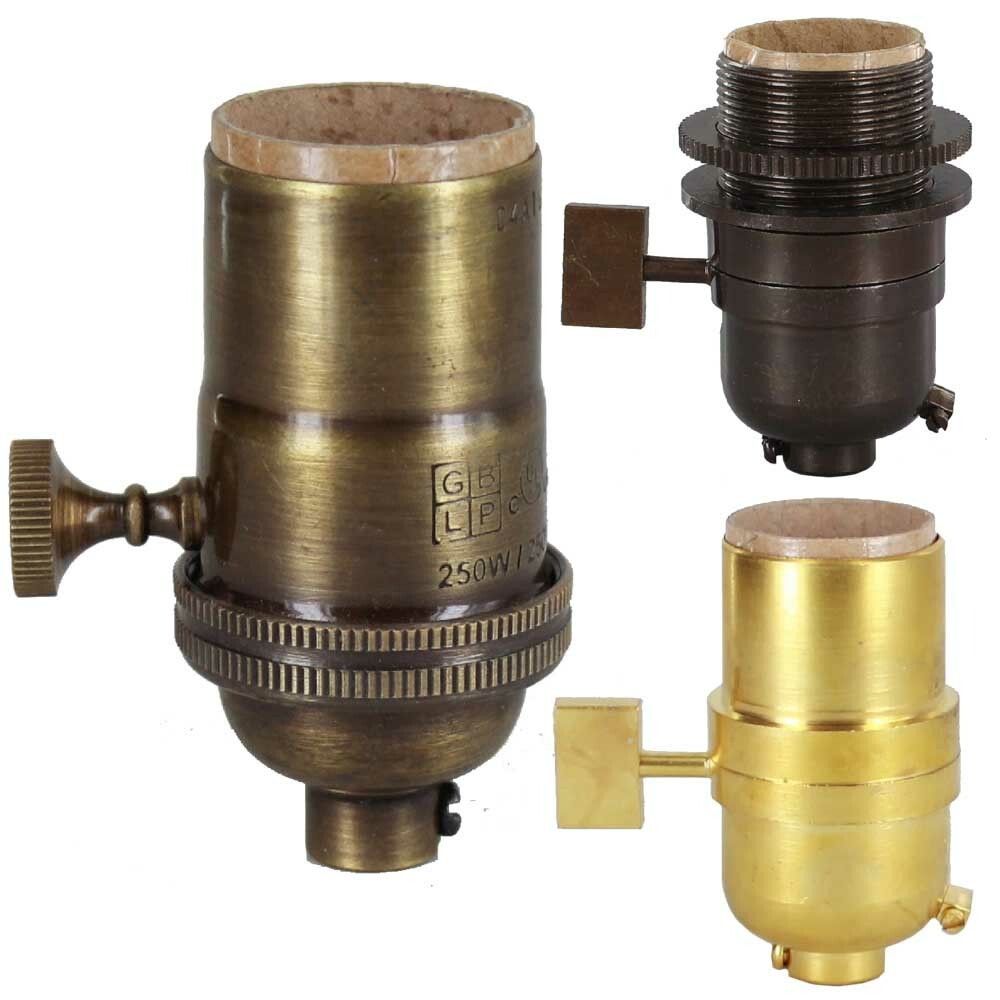 Medium Base E-26 Metal Shell Lamp Sockets | Grand Brass Lamp Parts, LLC.