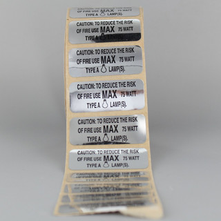 Fixture Safety Labels | Grand Brass Lamp Parts, LLC.