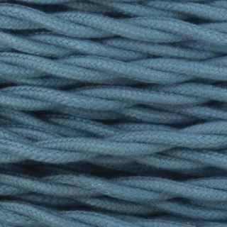 18/2 Twisted Slate Blue Cotton Cloth Covered Wire