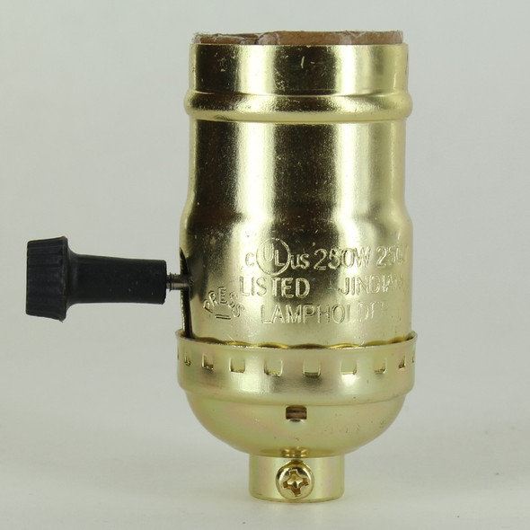 3-Way Turn Knob E-26 Base Lamp Socket with Quick Slide Wire Terminal ...