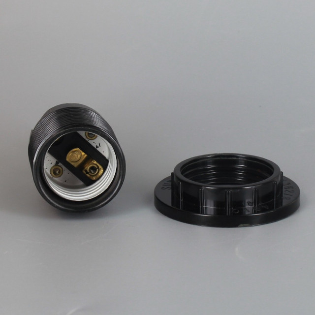 Threaded Skirt Phenolic Bottom Turn Socket with 2-1/8in. Shade Ring