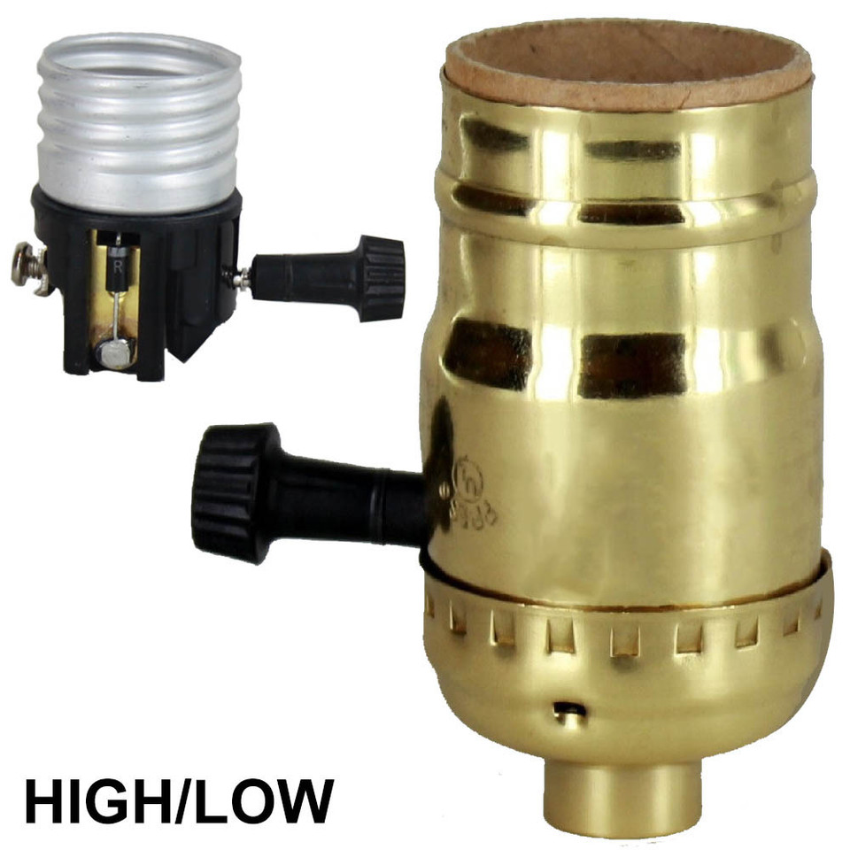 Medium Base E-26 Metal Shell Lamp Sockets | Grand Brass Lamp Parts, LLC.