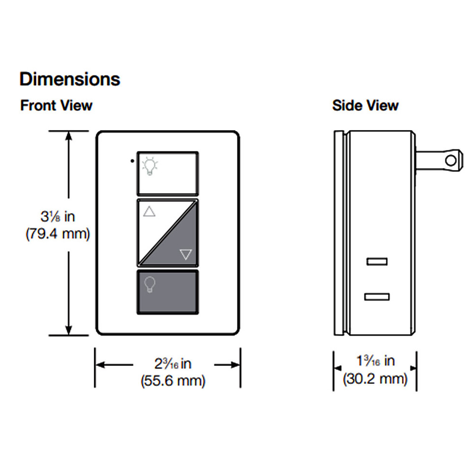 Architectural Replacement Plug for use with Lutron Dimmable Receptacles ...