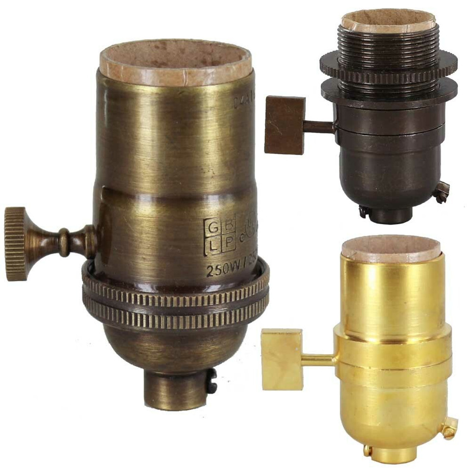 Medium Base E-26 Metal Shell Lamp Sockets | Grand Brass Lamp Parts, LLC.