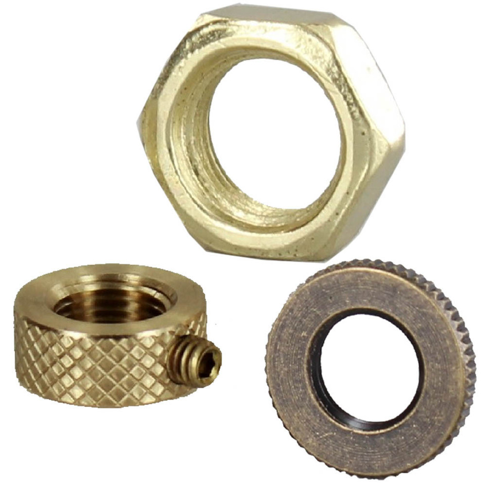 Threaded Nuts and Twist on Wire Connectors | Grand Brass Lamp Parts, LLC.