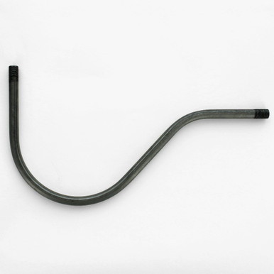 1/8ips Male Threaded 10in Long Pin-Up Bent Arm - Unfinished Steel