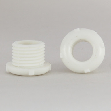 1/8ips. Male Threaded Plastic Bushing - White