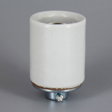 E-26 Base Porcelain Keyless Socket with Screw Terminals. 1/4-18ips ...