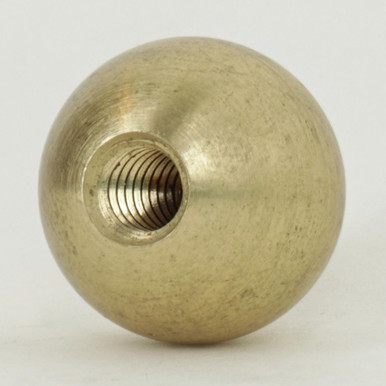 3/4in Diameter - 5/16-18 UNC Female Threaded Brass Ball - Unfinished Brass