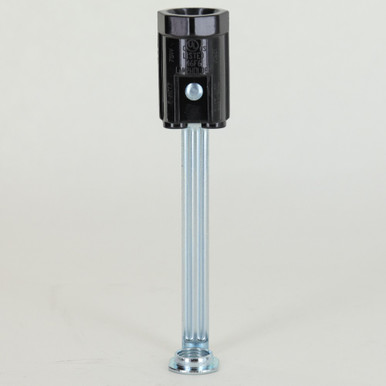 4in Height E-12 Base Lamp socket with 1/8ips Threaded Hickey and Push ...