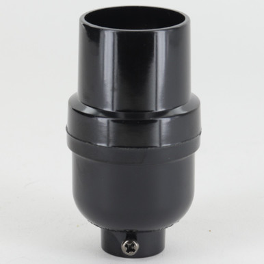 E-26 Base Keyless Tall Black Phenolic Plastic Lamp Socket with 1/8ips ...
