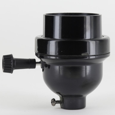 GU24 Phenolic On-Off Turn Knob Lamp Socket - Black