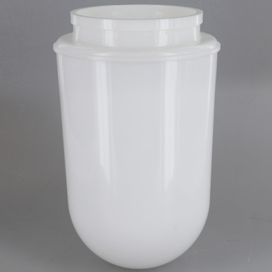 6in Acrylic Prismatic Dome Cylinder with 3-1/4in Necked Fitter - White