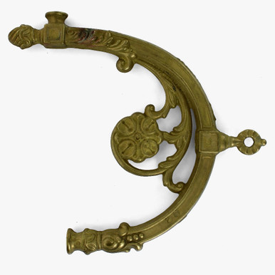 7-1/4in Long Cast Brass Floral Key Arm with 1/8ips Threaded Ends