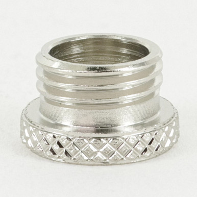 1/4ips. Male Threaded Brass Cord Inlet Knurled Bushing - Polished Nickel